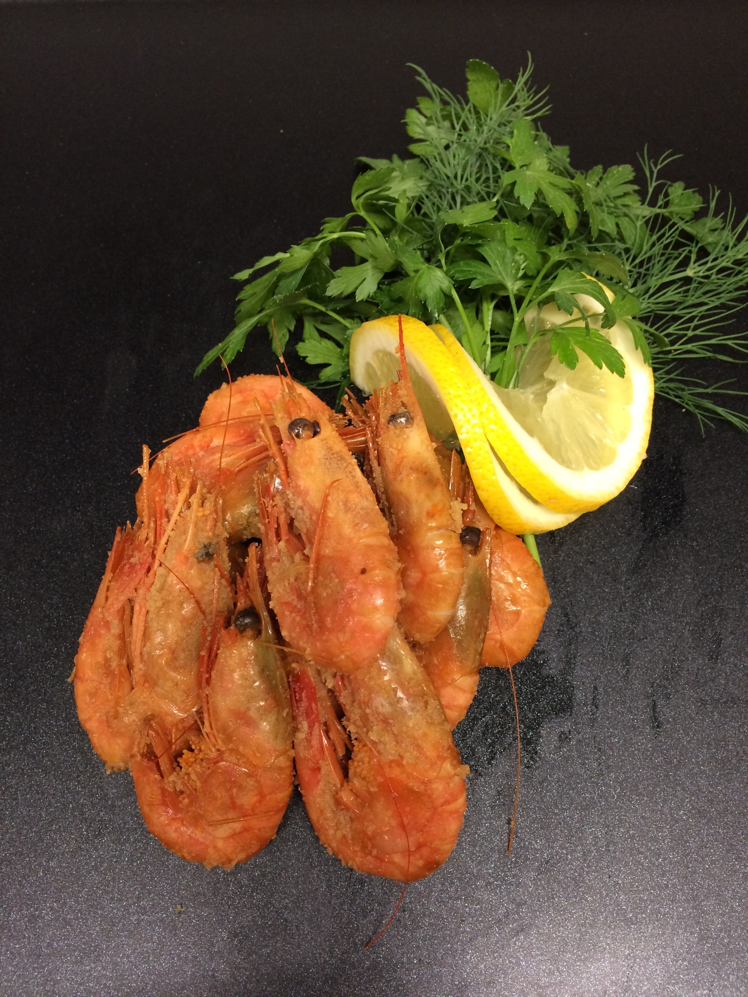 Røget rejer med hvidløg | Hvide Sande Røgeri